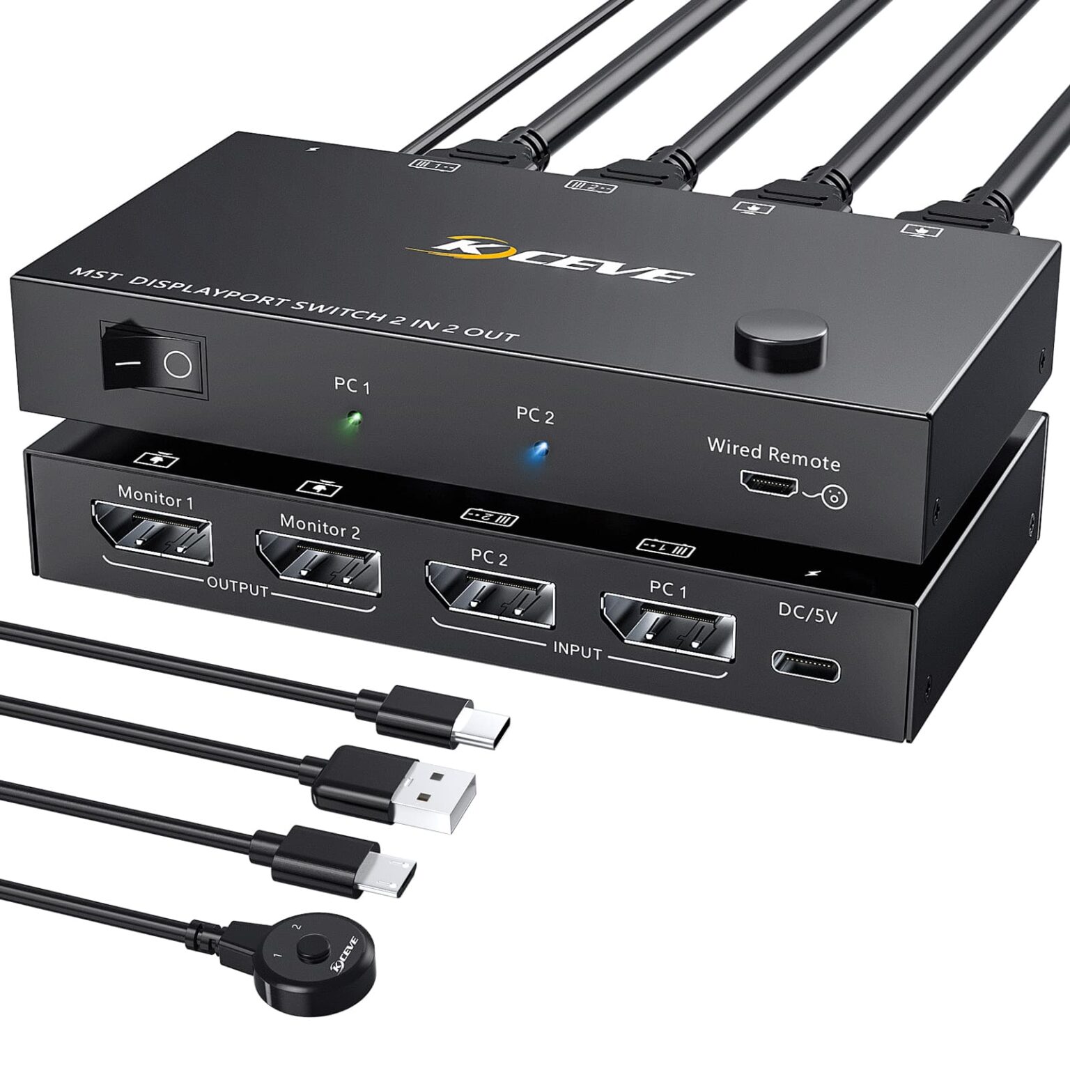 2 Ports DP to 2*DP spletter (MST or SST ) with DUAL Display ( only 1 DP ...