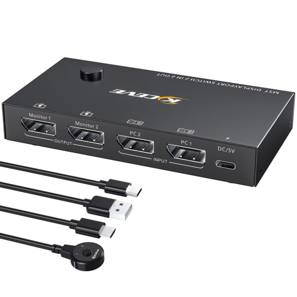 3 Ports USB3.0/Displayport DP KVM Switch Dual Display – Kceve.com